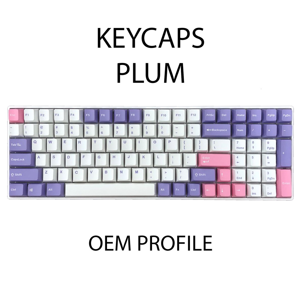Jual KEYCAPS PBT PLUM DOUBLE SHOT OEM PROFILE MECHANICAL KEYBOARD ...
