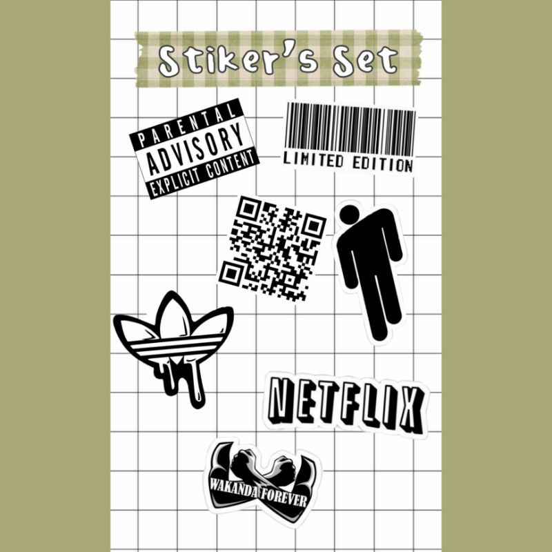 Jual Stiker Set Black Hp/Leptop | Shopee Indonesia