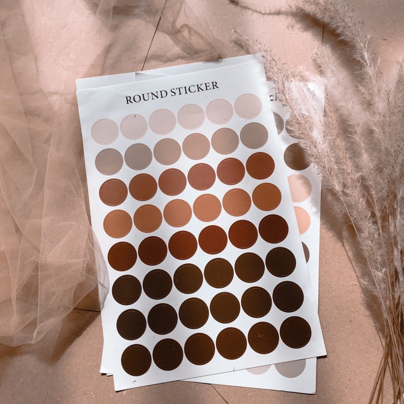 Jual [aisyjournal] sticker dot gradasi aesthetic vintage retro, stiker ...