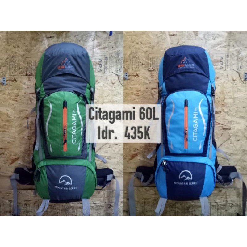 Jual tas carrier 60 liter citagami seven summits tas carrier 60L murah ransel 60L tas carrier ...