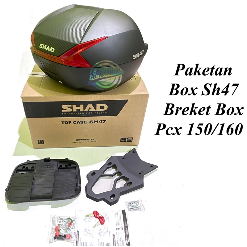 Jual BOX SHAD SH47 PLUS BREKET BOX MOTOR PCX 150 - PCX 160 NEW 2021 ...