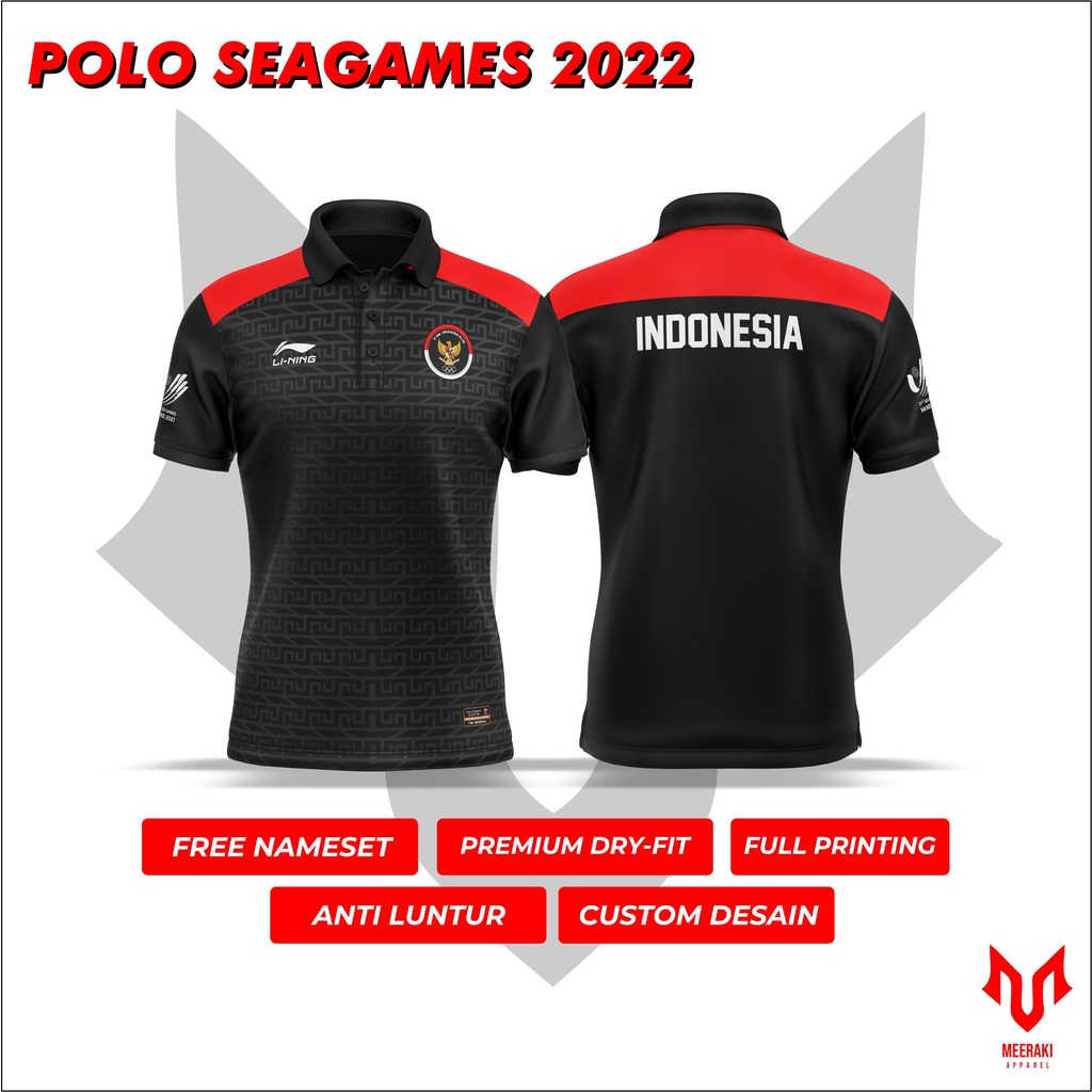 Jual Polo Jersey Timnas Indonesia Sea Games 2022 Free Custom Nameset ...
