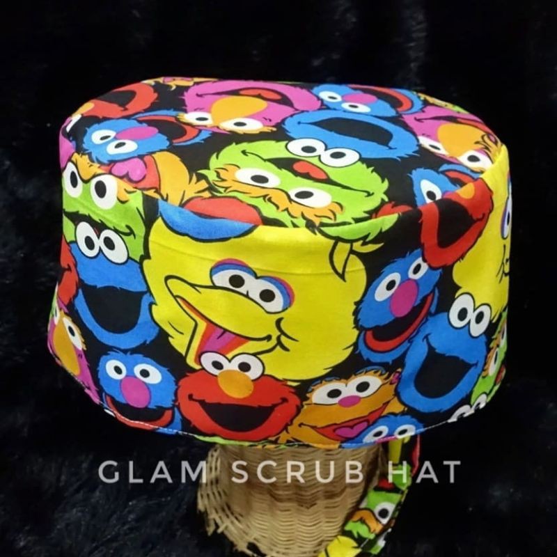 Jual Topi operasi sesame street elmo - scrub hat - topi bedah - topi ...