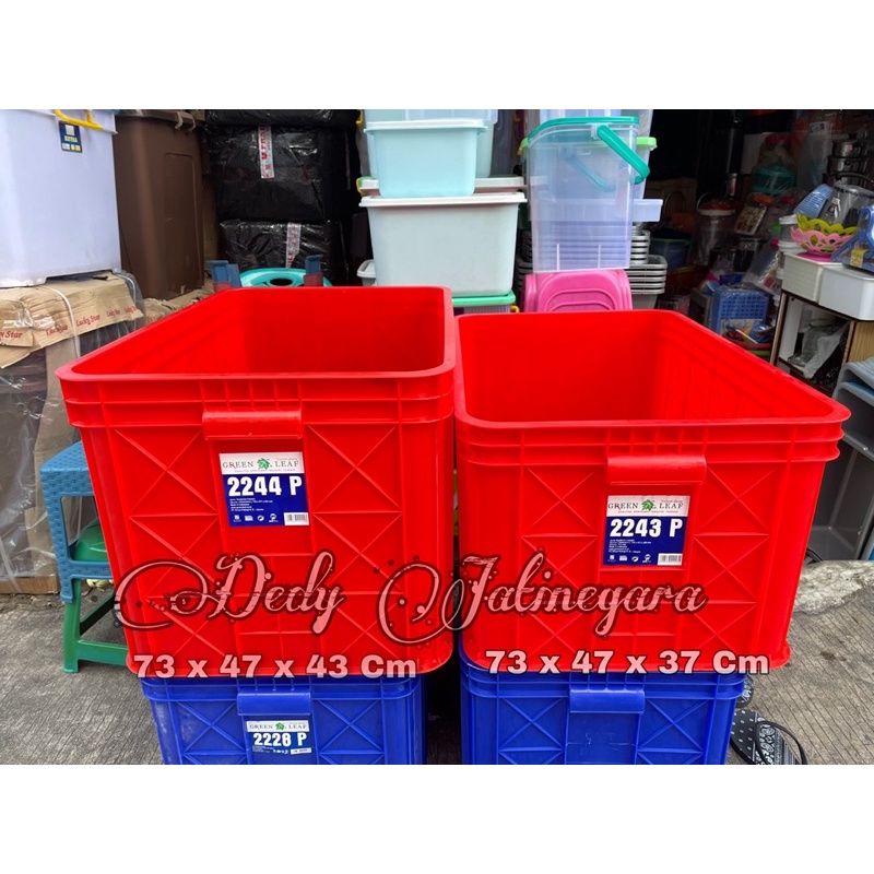 Jual Green Leaf Container Box Industri 2243 P - 2244 P/ Krat Container ...