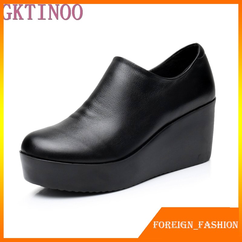 Jual Sepatu Pump Heels 2020 Wedges Women Shoe Spring Autumn Slip-On ...