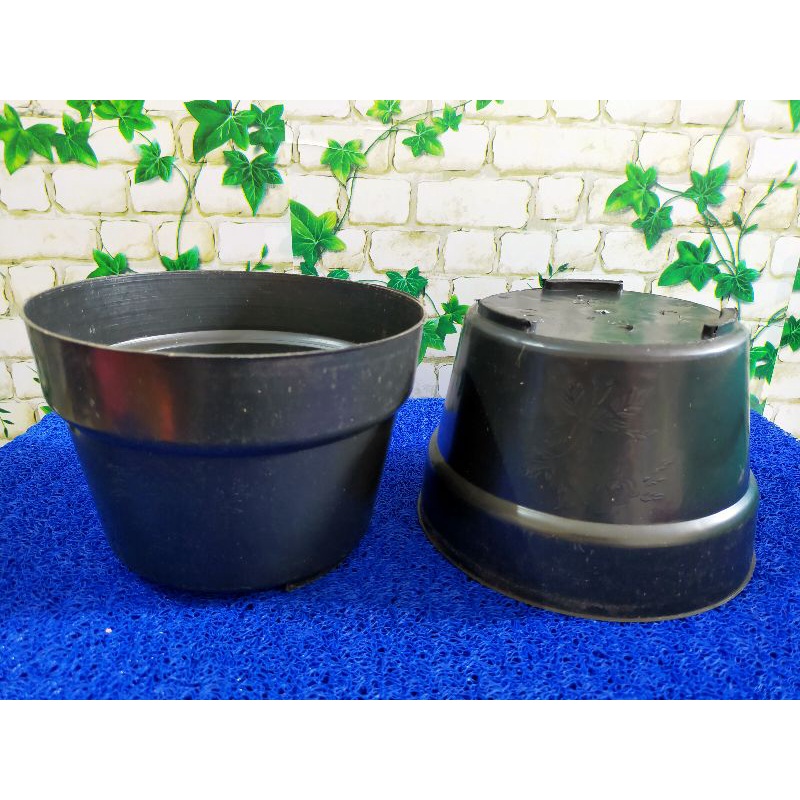 Jual POT BUNGA 20 ( ISI 10 PCS) POT HITAM POT TANAMAN POT BIBIT BUNGA ...