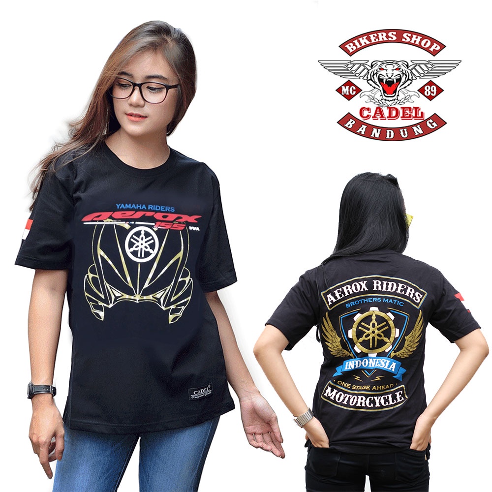 Jual CADEL Kaos Motor Aerox YA03 Baju Motor Yamaha Aerox Baju Bikers Aerox Baju Aerox Kaos ...