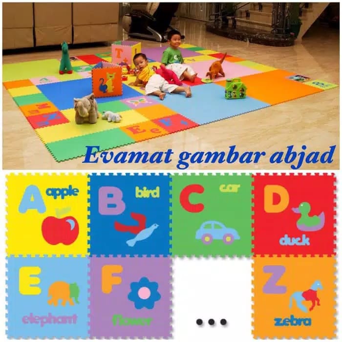 Jual Alas Lantai Evamats Puzzle Gambar Isi 8Pcs | Shopee Indonesia