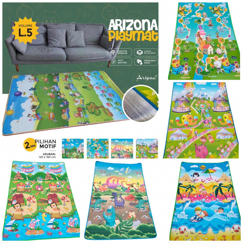 Jual PLAYMAT BABY KARPET BAYI BALITA Alas Lantai Tikar Gulung Anak Anti ...