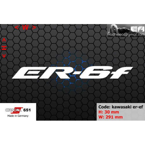 Jual ea cutting sticker / decal Code: kawasaki er-6f ( sponsor logo ...