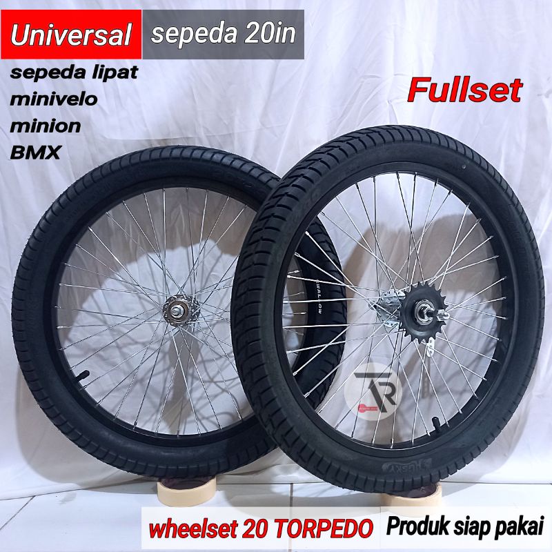 Jual Roda sepeda 20 in roda sepeda 20x2.30 SWALLOW siap pakai universal ...