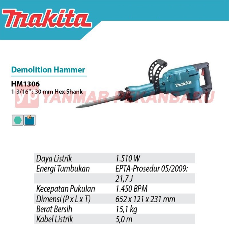 Jual Mesin bobok Jack Hammer Makita HM 1306 | Shopee Indonesia