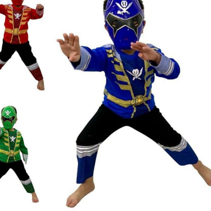 Jual Kostum baju anak Power rangers 3 warna merah biru hijau TERBARU SS ...