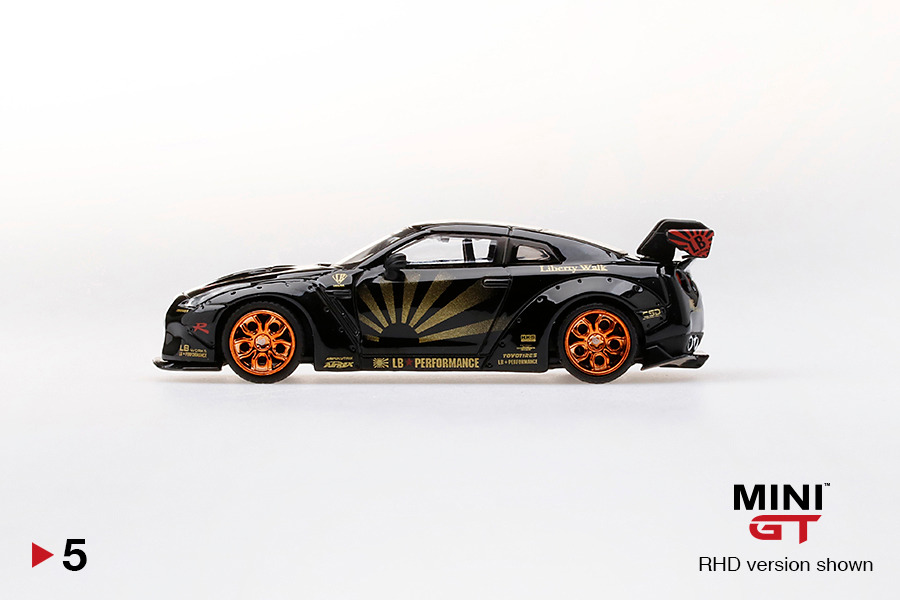 Jual Mini GT 5 LB WORKS Nissan GT-R (R35) Black with Copper Wheel ...