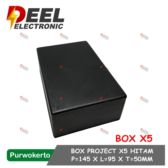 Jual BOX X5 BLACK 145X95X50MM BOX PROJECT X5 PLASTIK HITAM BOK ...