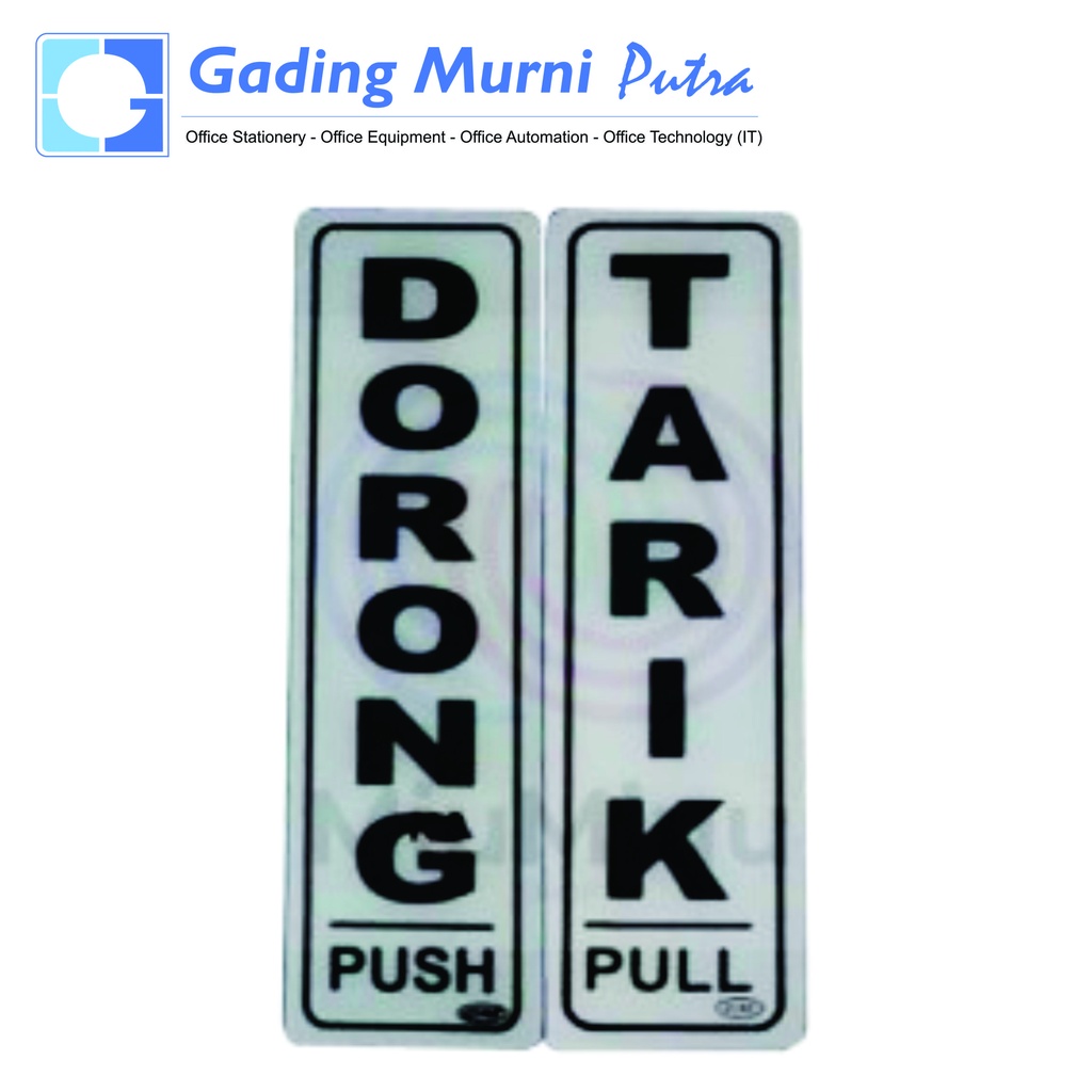 Jual GM Label Stiker Label Pintu Dorong Tarik Pull Push Geser | Shopee ...