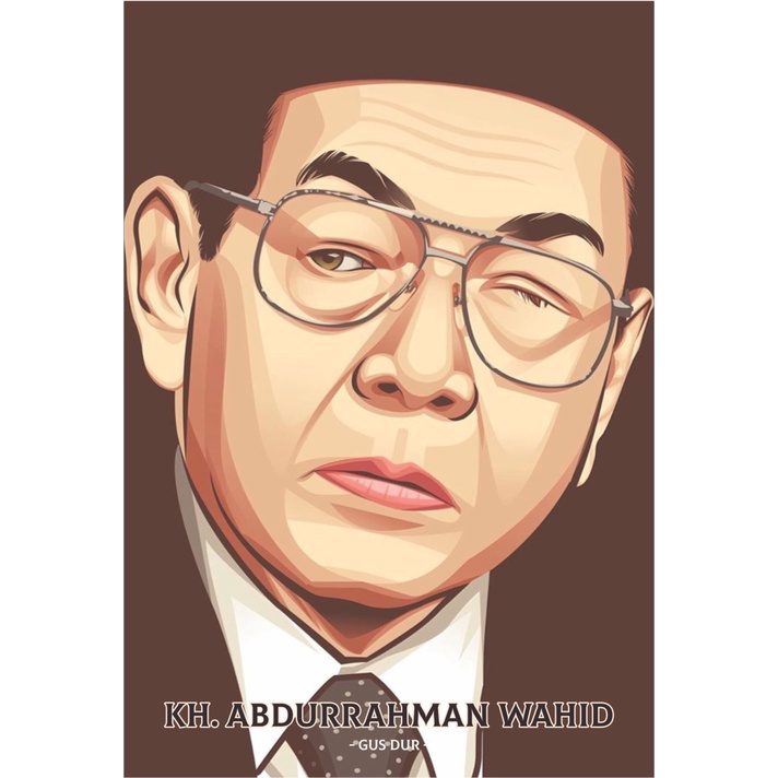 Jual POSTER UKURAN A3+ GAMBAR GUS DUR / KH ABDURRAHMAN WAHID BAHAN ART ...