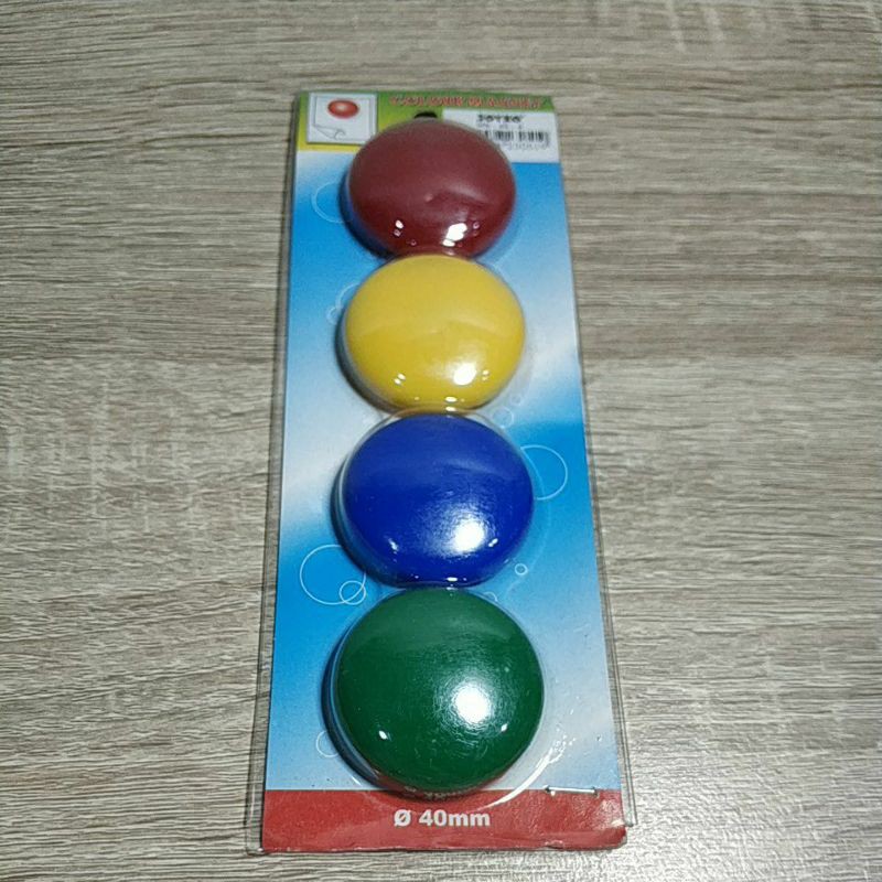 Jual Magnet Joyko MN-40-4 / Tempelan Magnet Bulat 4 Warna / Color ...