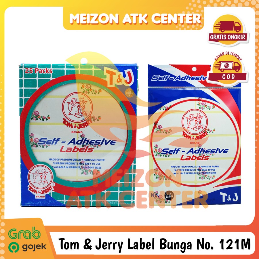 Jual Label Undangan Motif Bunga Tom and Jerry Label Tom & Jerry TNJ 103 - 121 [1 PAD] | Shopee ...