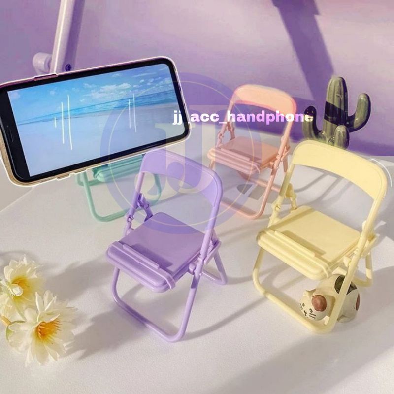 Jual STAND HOLDER HP KURSI DUDUKAN HP MACARON KURSI LIPAT HP HOLDER HP ...
