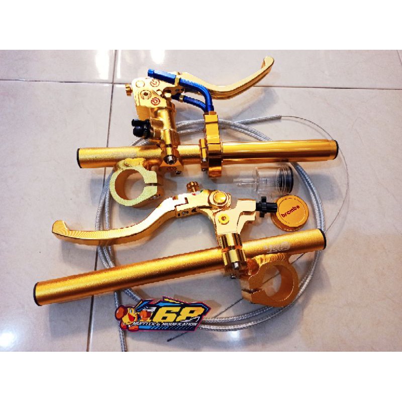 Jual Paket stang jepit master rem brembo gas spontan active dua kabel ...