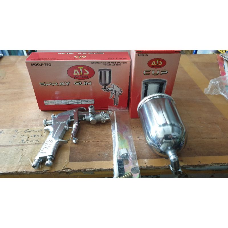 Jual Spray Gun ATS F 75 G 400 cc | Shopee Indonesia