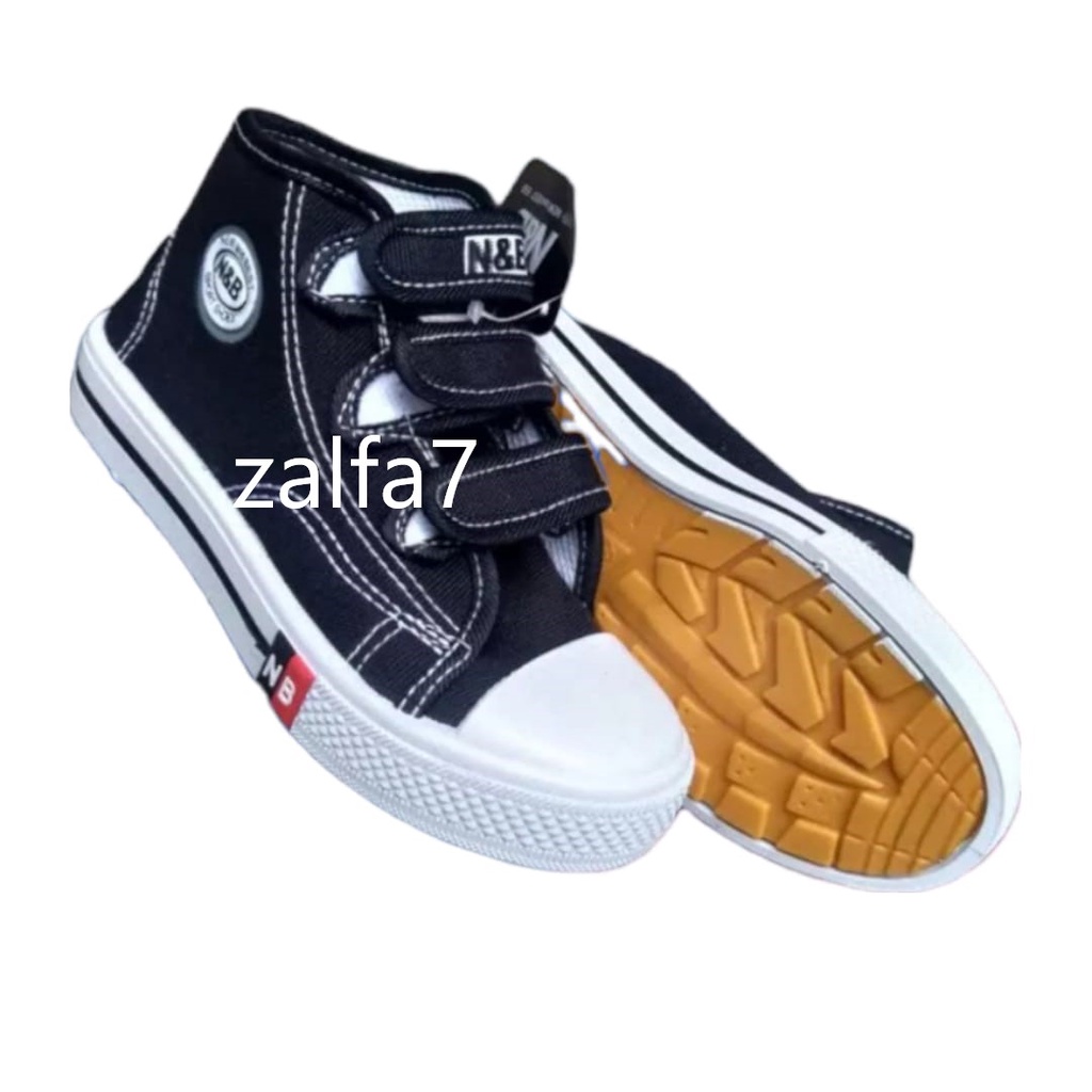 Jual Sepatu Seragam Anak SD SMP /Sepatu Sekolah Anak Boot Hitam Putih ...