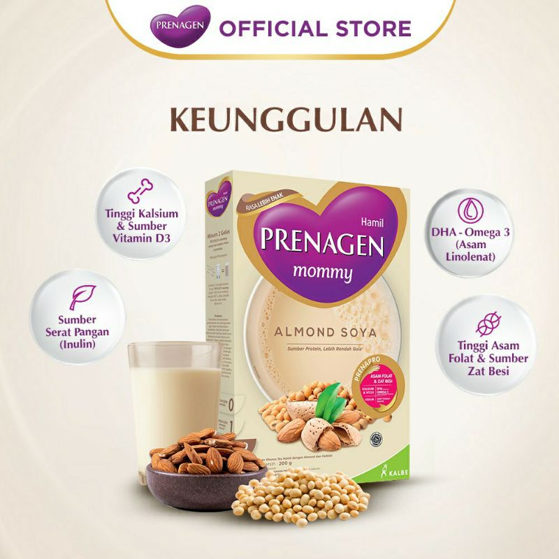 Jual PRENAGEN MOMMY ALMOND SOYA 200 GR | Shopee Indonesia