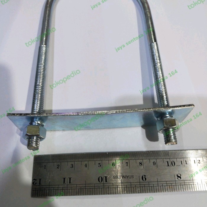 Jual Eklusif U Bolt Panjang M10 X 3 Inch U Bolt Panjang 2 Pipa U Bolt ...