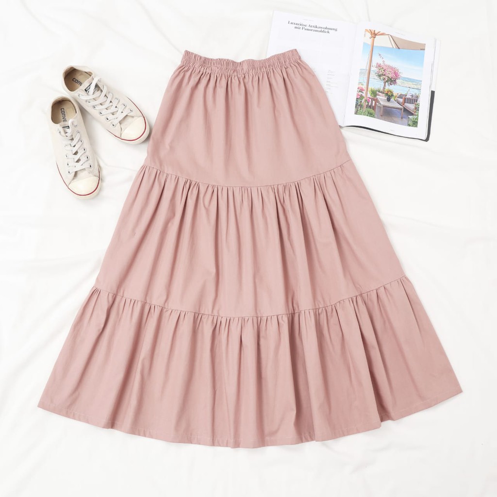 Jual Rok Canda / Rok Susun / Rok Panjang / Ruffle Skirt / Maxi Skirt ...