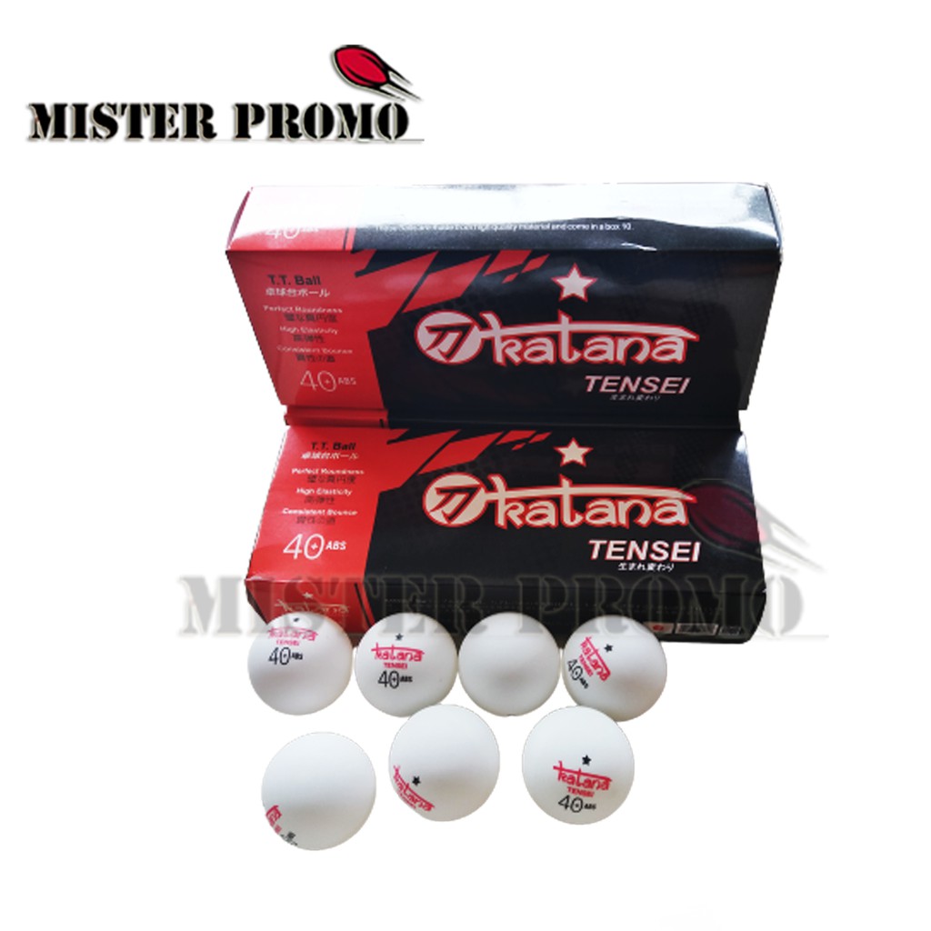 Jual Bola Pingpong Tenis Meja KATANA Bintang 1 Star 40plus ABS isi 10 | Shopee Indonesia