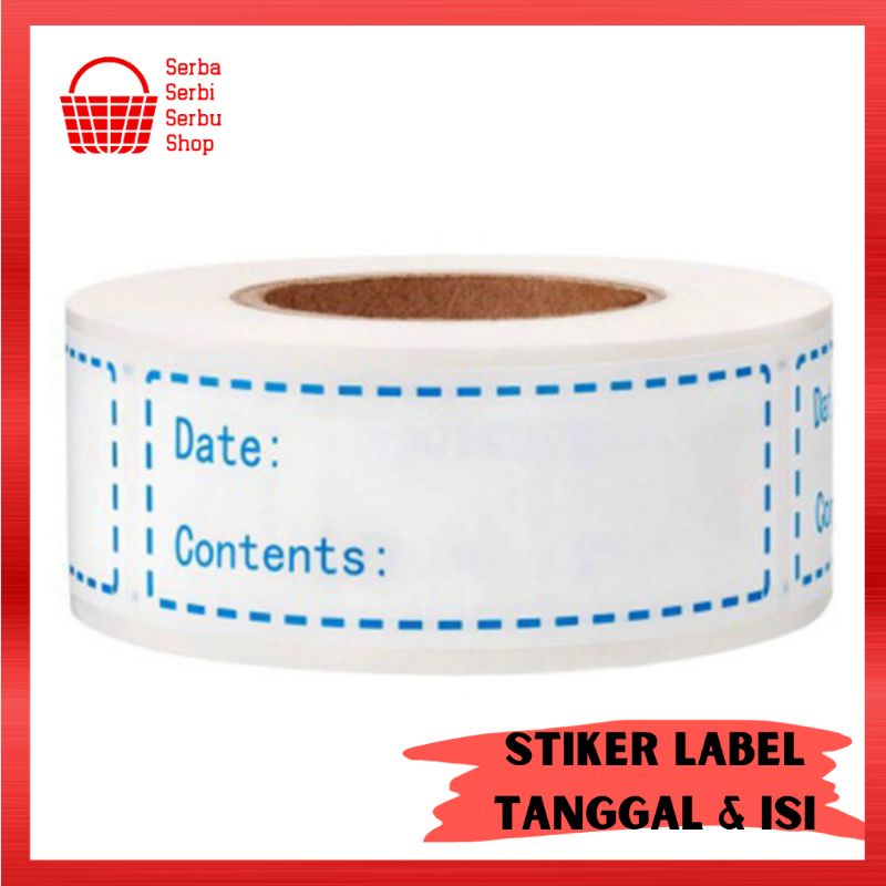 Jual STIKER STICKER LABEL TANGGAL & ISI DATE & CONTENT SERBAGUNA UNTUK ...