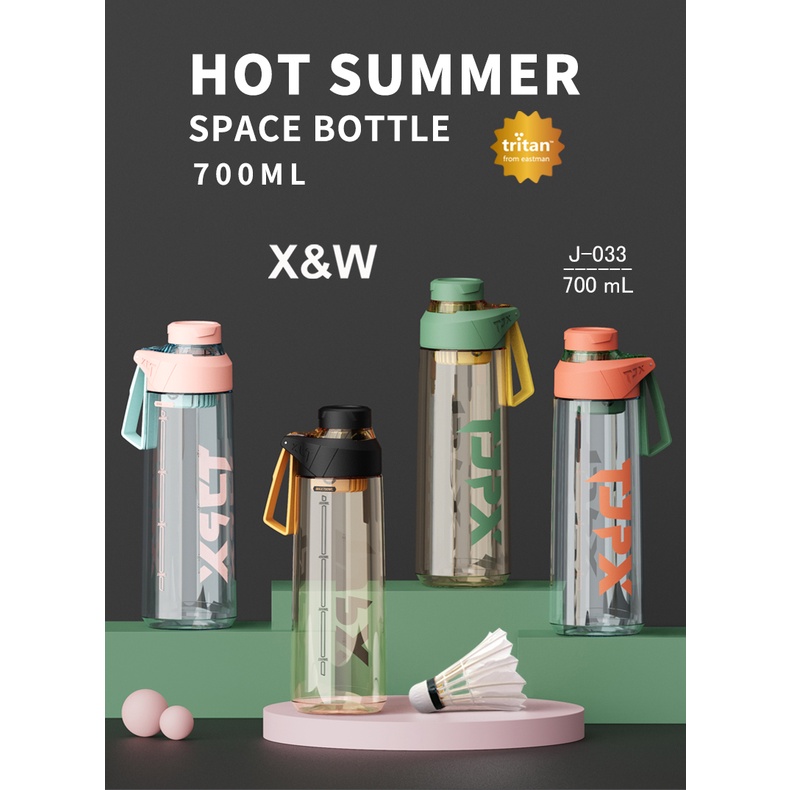 Jual X&W Botol Plastik Tritan J-033 Botol Infused Water with Strainer ...