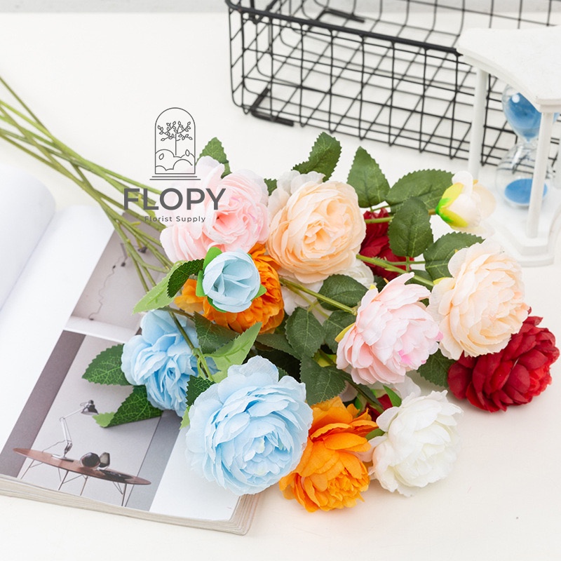 Jual FLOPY [3 Tangkai] Bunga Peony X3 Italy Artificial / Bunga Palsu ...