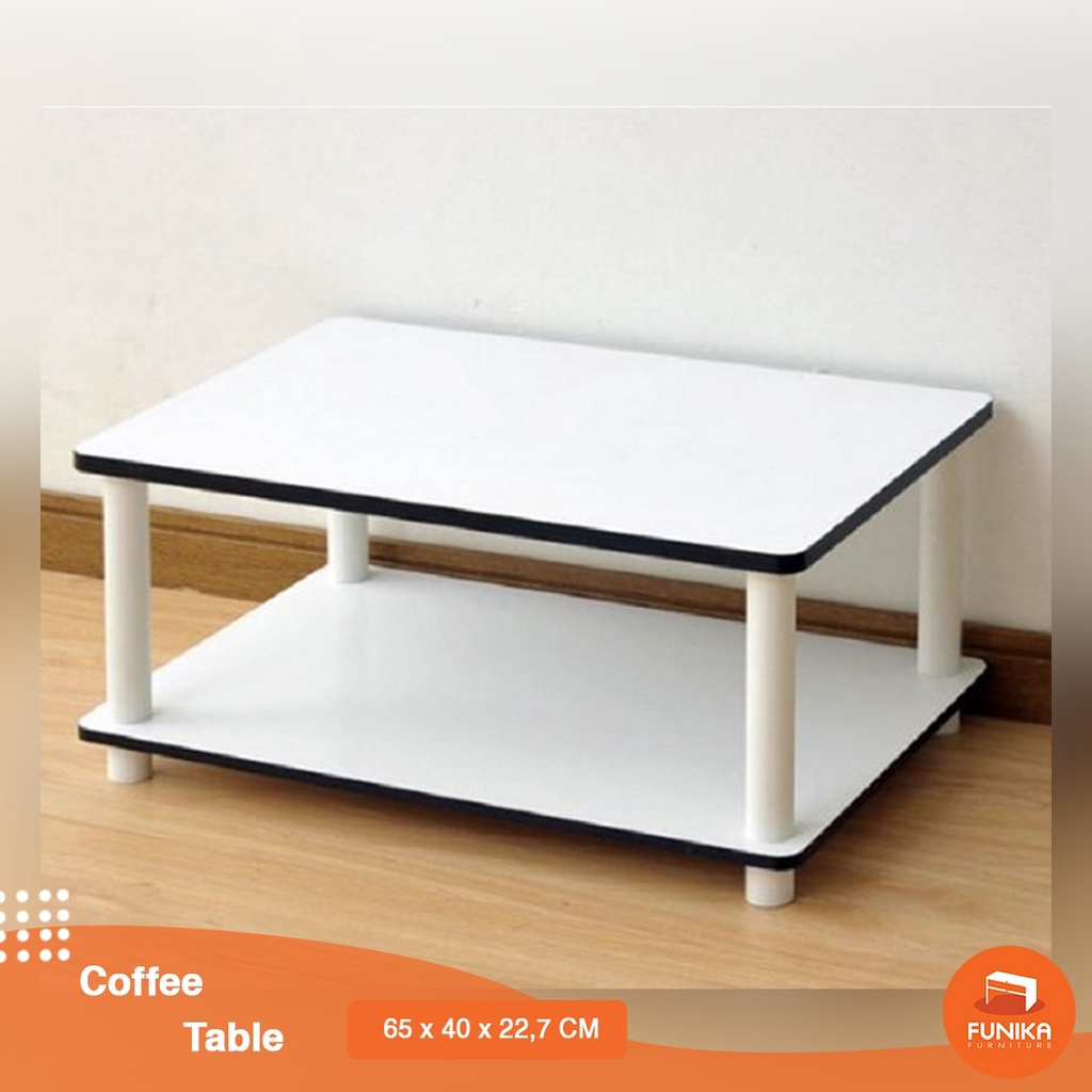 Jual FUNIKA 11172 - Coffee Table / Meja Lesehan / Meja 2 Tingkat / Meja ...