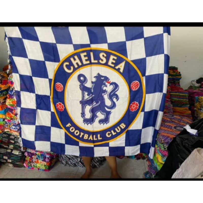 Jual Kain pantai Bali motif bendera CHELSEA | Shopee Indonesia