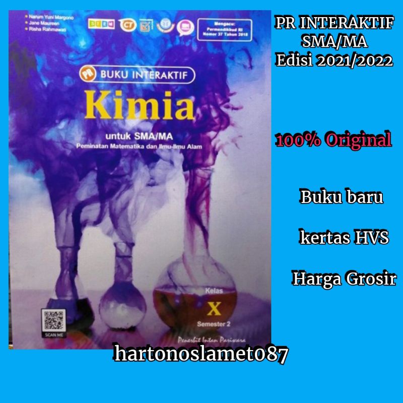 Jual PR Interaktif KIMIA SMA/MA kelas 10 semester 2 intan pariwara original Book HVS | Shopee ...