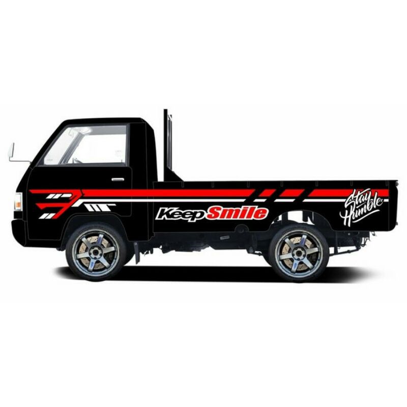 Jual Stiker pickup carry grandmax L300 Supercab bak Hitam putih merah ...