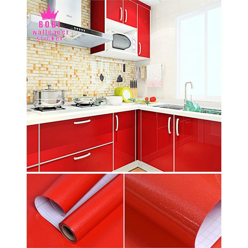 Jual DEKORASI STIKER DAPUR GLOSSY PERLENGKAPAN DAPUR WALLPAPER KITCHEN ...