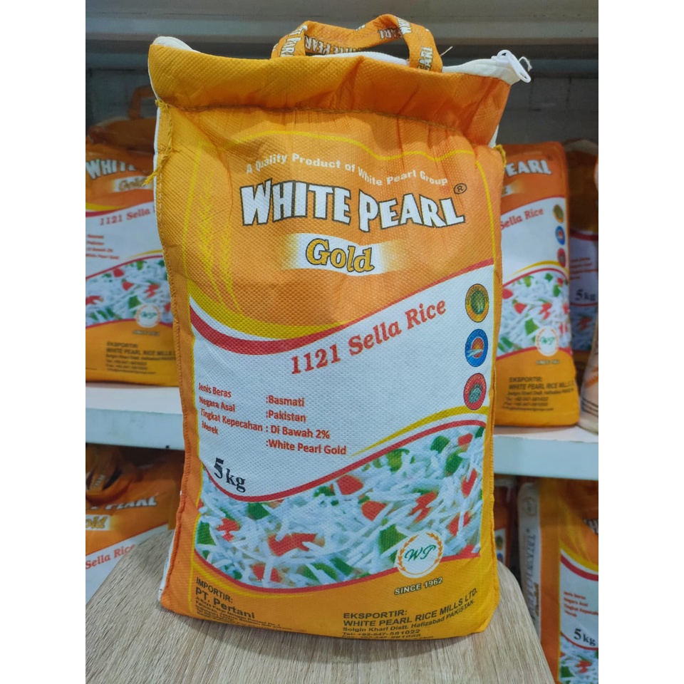 Jual Beras Basmati White Pearl Gold 5 kg | Shopee Indonesia