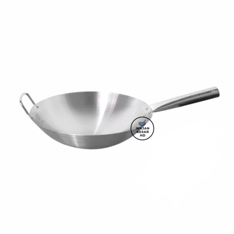 Jual Wajan Kuali Penggorengan Stainless Steel 34 cm | Shopee Indonesia
