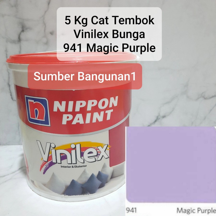 Jual Cat tembok vinilex 941 Magic Purple ungu muda lilac lavender ...