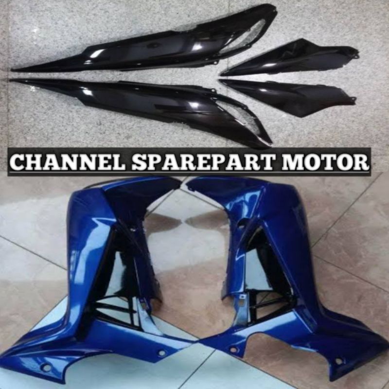 Jual Body plus sayap supra x 125 new batman biru hitam baru | Shopee ...