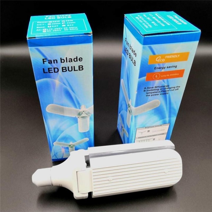 Jual Fan Blade Foldable LED Bulb 45W E27 6500K 1800 Lumens | Shopee ...
