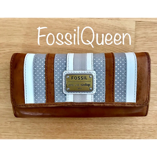 Jual Dompet FOSSIL Original Preloved Long Live Vintage Full Leather ...