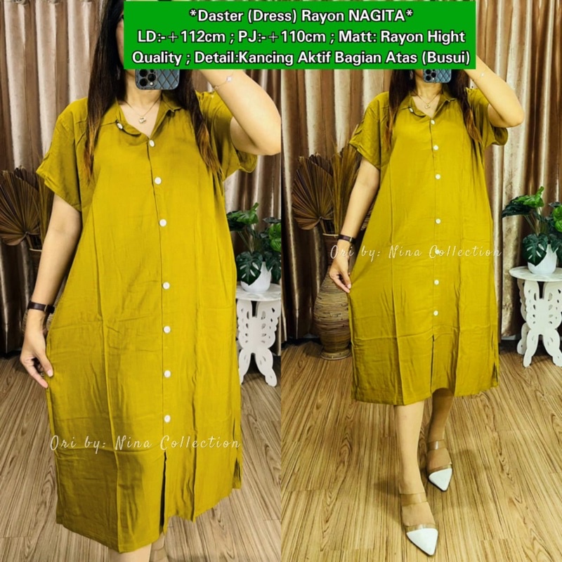 Jual Daster (Dress) Rayon NAGITA / Daster Rayon Kancing / Daster Andin ...