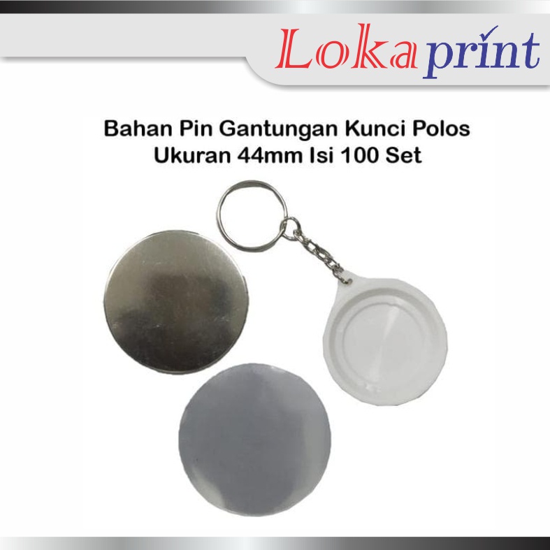 Jual 100 Set Bahan Pin Gantungan Kunci diameter 44 mm Bahan Baku ...