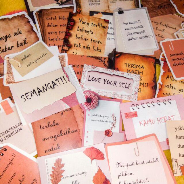 Jual STICKER AESTHETIC / Sticker kata2 inspirasi / quotess 30pcs ...
