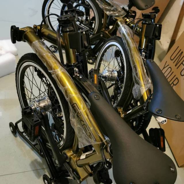 Jual Sepeda Lipat Folding Bike Element Pikes Gen 2 Goldie Like Brompton ...