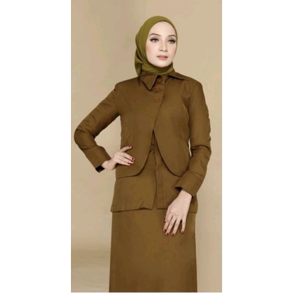 Jual Seragam Dinas Wanita Khaki tua Setelan rok A Baju Guru Pemda Tua Stelan Rok A Baju Dinas ...